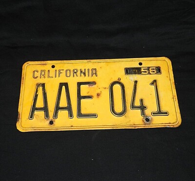 VINTAGE 1956 CALIFORNIA LICENSE PLATE BLACK YELLOW | eBay