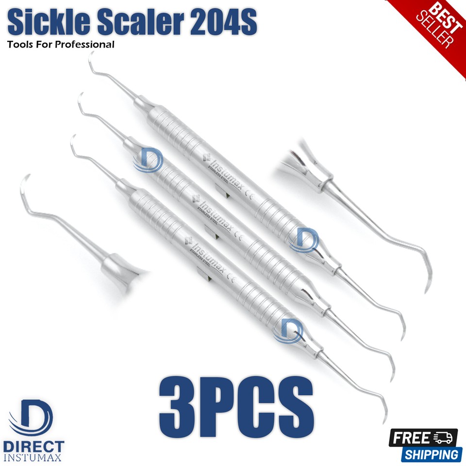 Sickle Scaler 204S Dental Hand Instruments Pro Periodontal Pick Hygiene ...