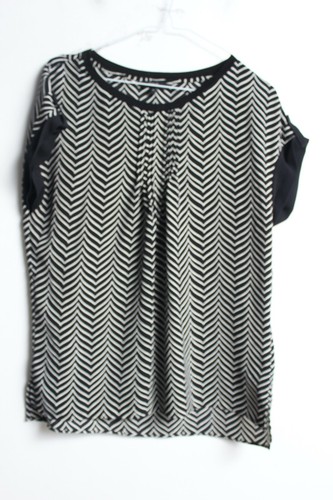 Next Womens Chevron Print Top - Black - Size 12 (g13) | eBay UK