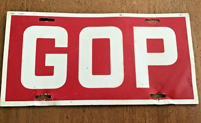 GOP Republican Party License Plate Booster Vintage souvenir | eBay