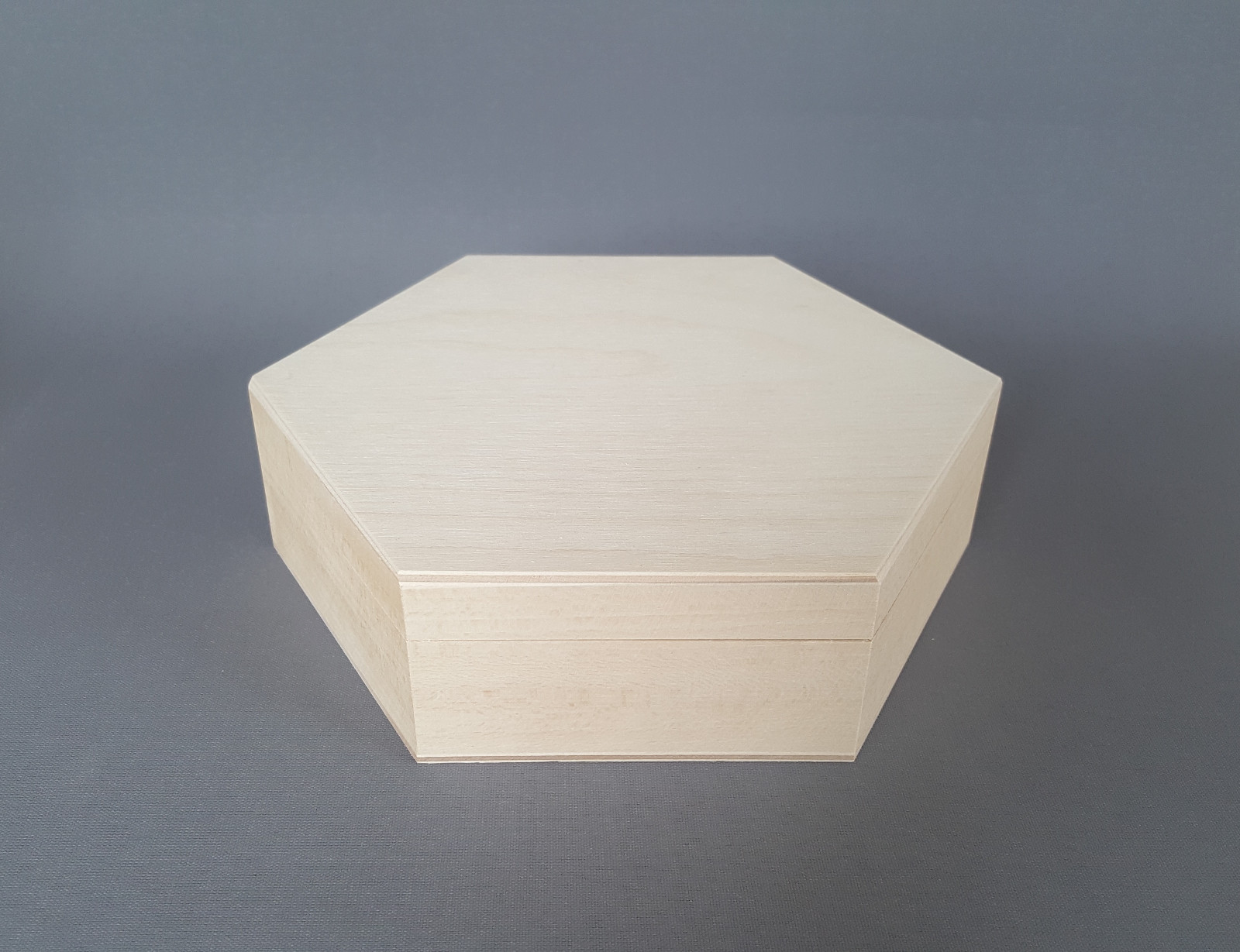 Plain Wood Hexagonal Storage Box Trifle Memory Keepsake Wooden Boxes ...