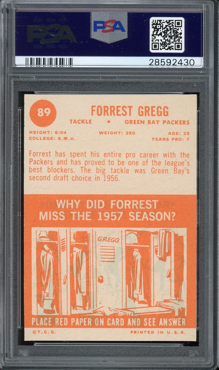 1963 Topps Football #89 Forrest Gregg PSA 7.5 | eBay