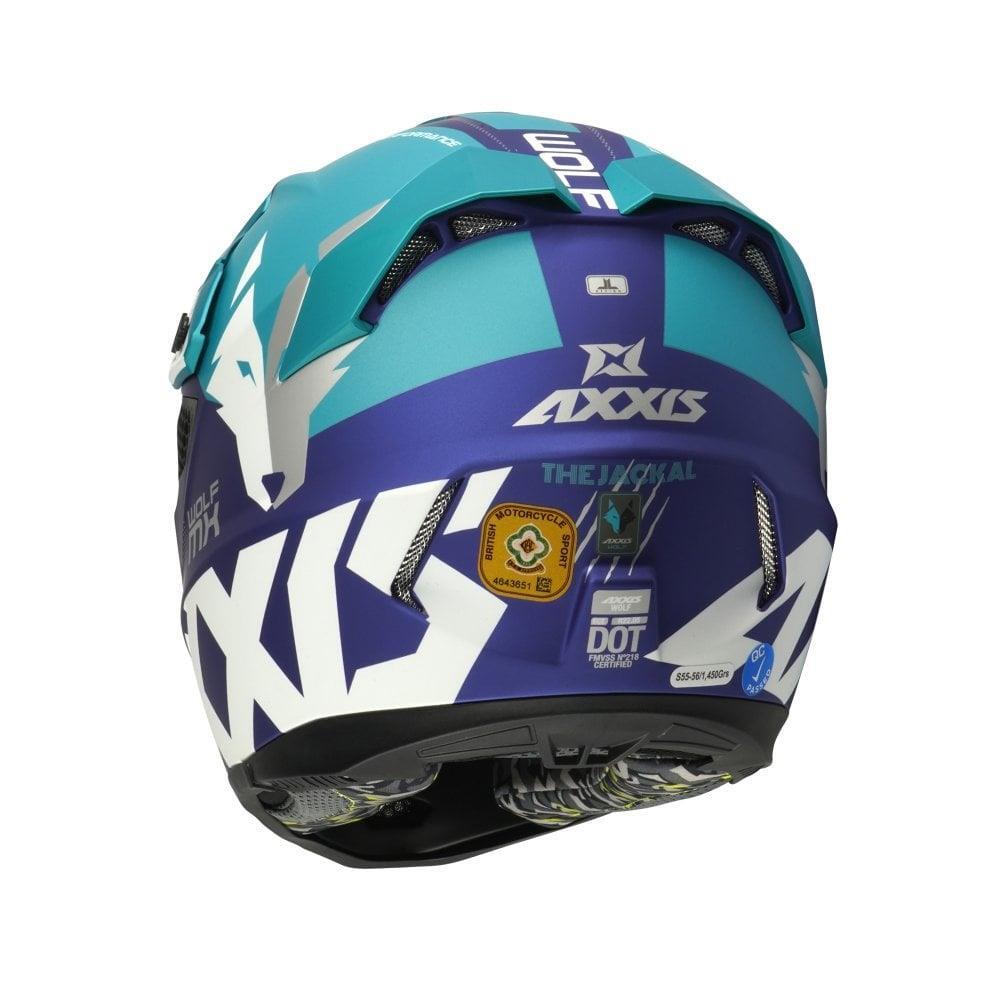 Axxis Wolf Adult MX Helmet Jackal C7 Matt Blue | eBay UK