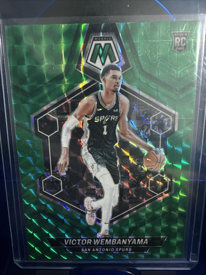 (4) WEMBY CARD ROOKIE LOT VICTOR WEMBANYAMA GREEN ROOKIES 2023 Panini ...