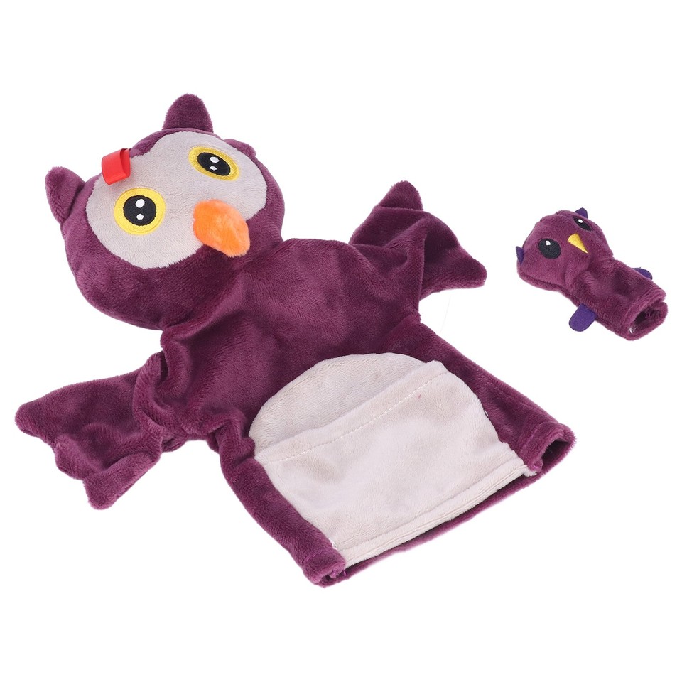 Hand Puppet Parent Child Interaction Plush Cartoon Animal Owl Hand ...