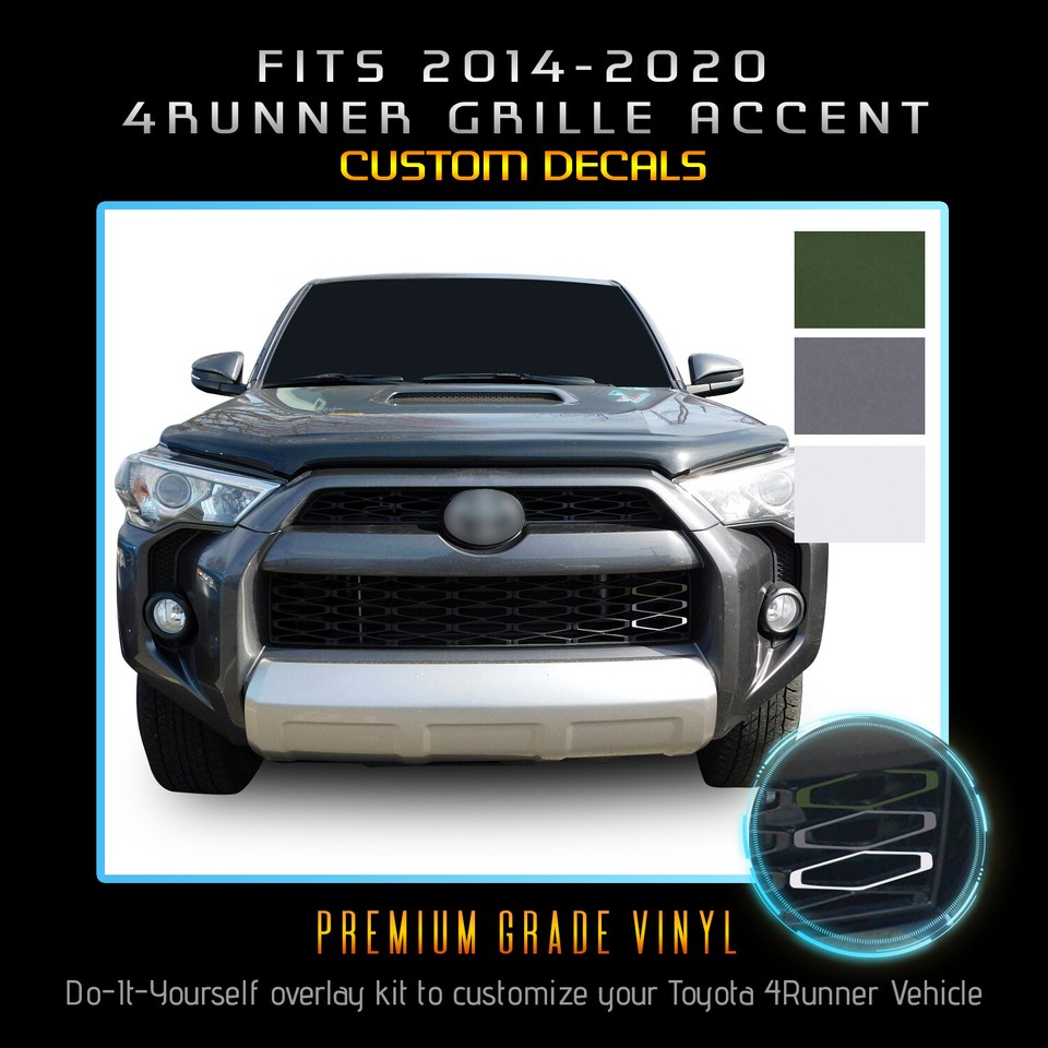 For 2014-2020 Toyota 4Runner TRD / SR5 Grille Accent Trim Decals 3 ...