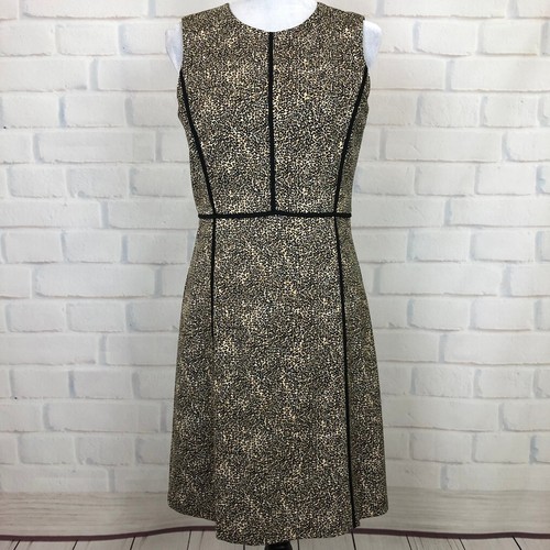 Jude Connally Leopard Print Sleeveless Sheath Dress Size S Brown | eBay