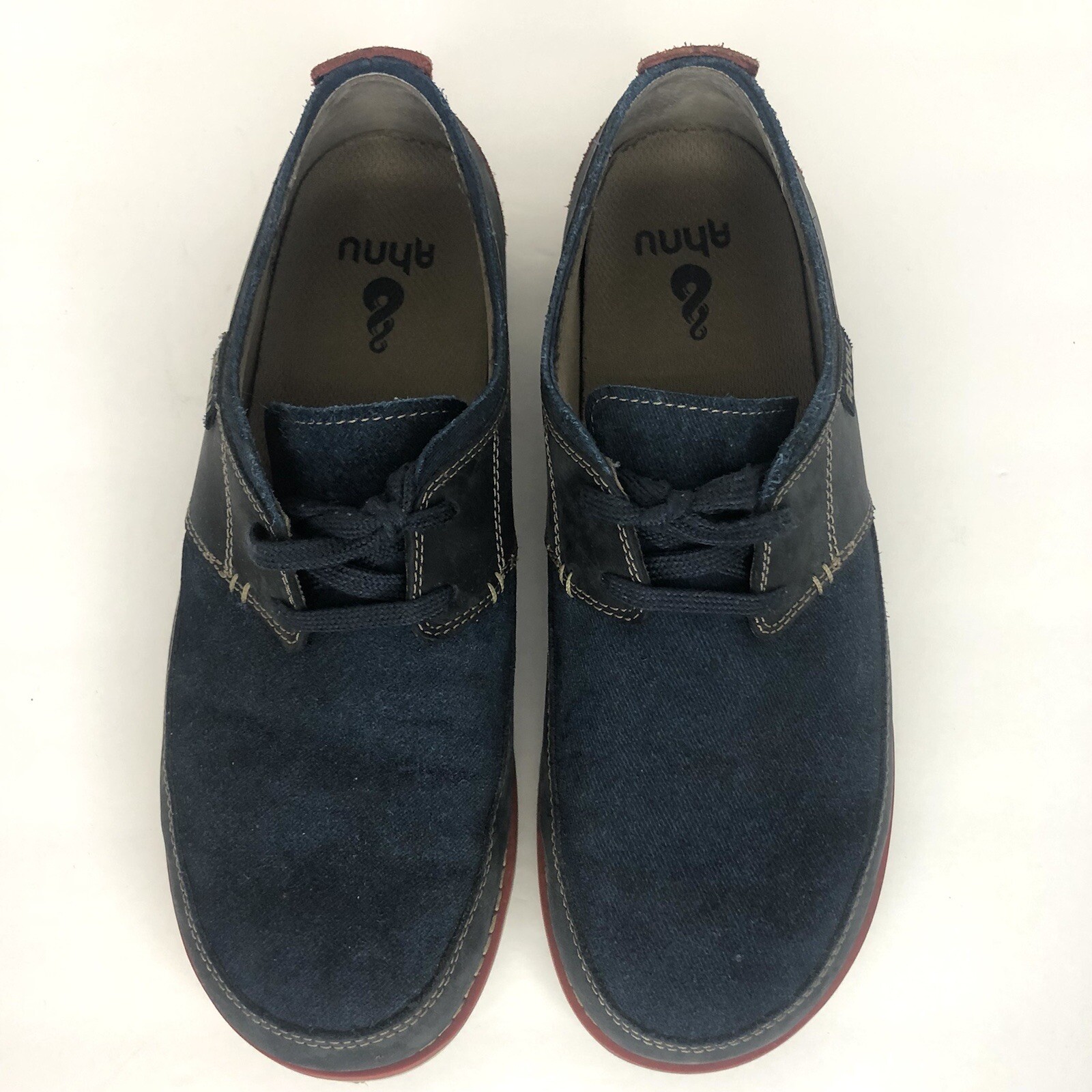 Ahnu Parkside Shoes Blue Red Beige Casual Walking Oxfords Men’s Size 9. ...