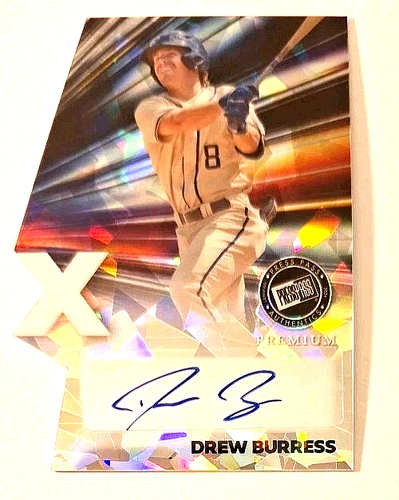 2024 Leaf Press Pass Premium Die Cut Crcked Ice #DB1 Drew Burress XRc ...