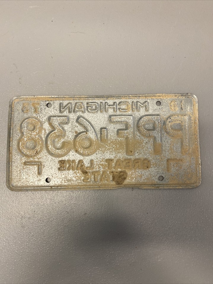 Vintage 1973 MICHIGAN LICENSE PLATE Great Lake State | eBay