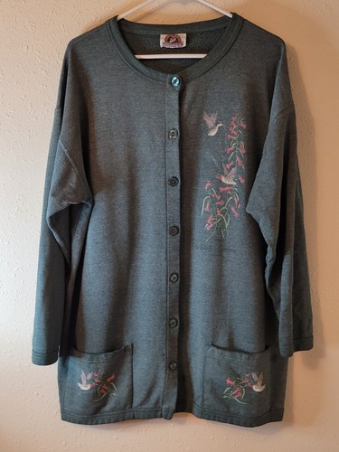 Canada North Sportswear Co. Womens Hummingbird Cardigan Size L | eBay