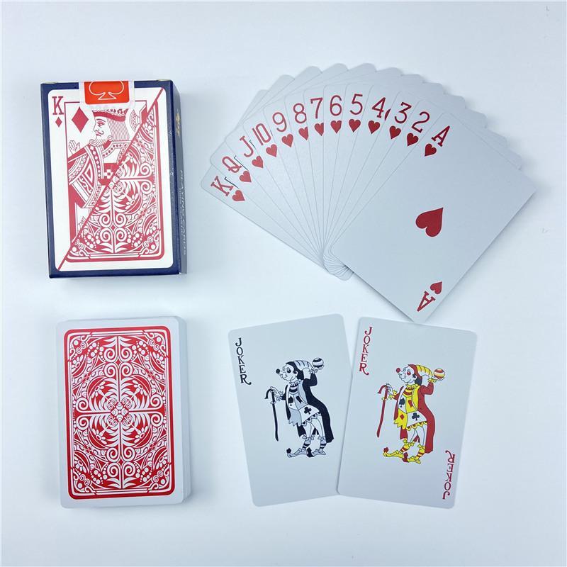 100% PLASTIC New Poker Size Good Playing Cards Excellent Red Free ...