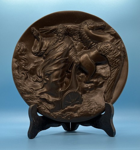 Rhodes Studio Fused Bronze Plate “Elijah And The Chariot Of Fire” Ltd ...