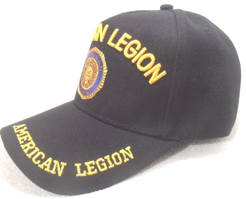 AMERICAN LEGION MILITARY CAP AMERICAN LEGION HAT BLACK WITH INSIGNIA | eBay