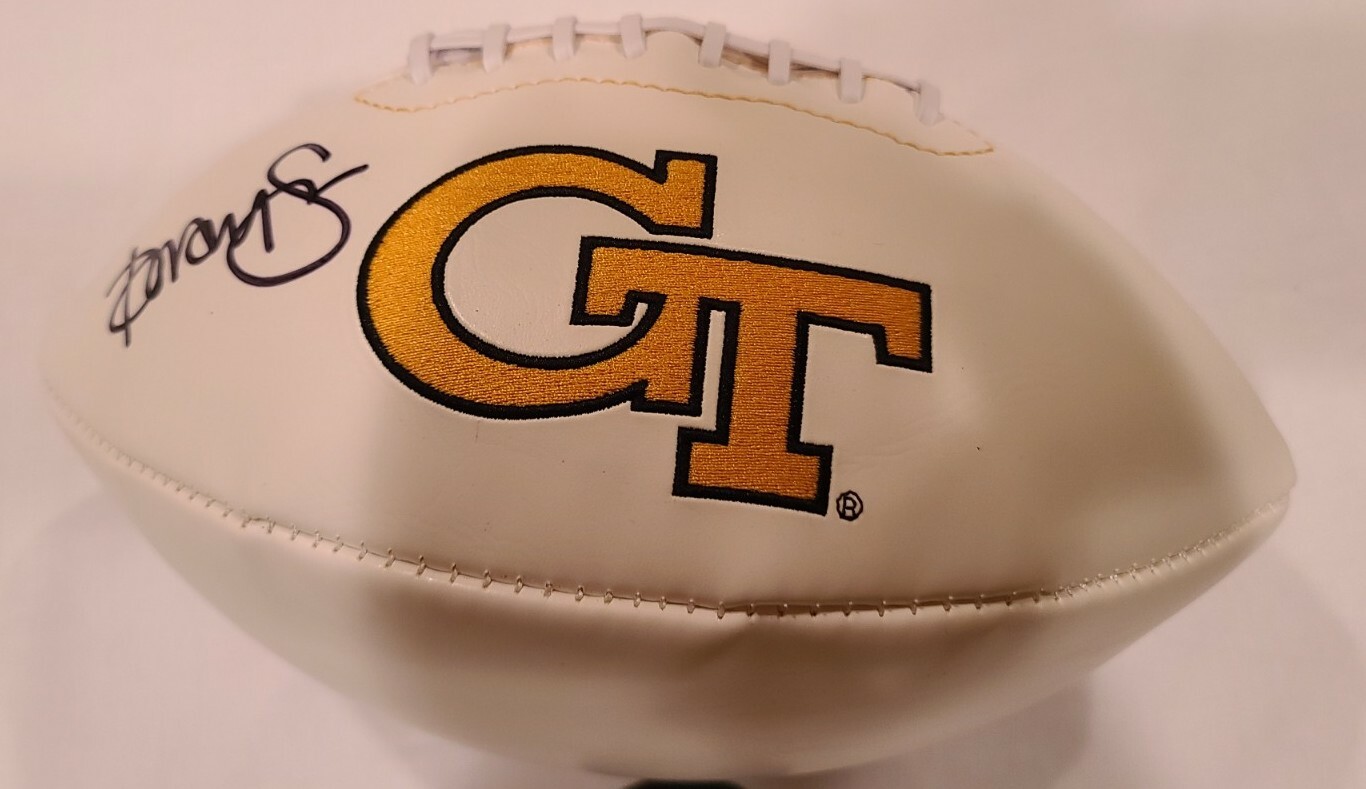Dorsey Levens Certified Autographed Georgia Tech Logo Football (Beckett ...