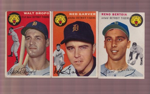 1954 Topps Detroit Tigers lot of 3 cards | eBay