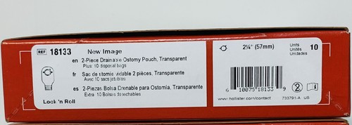 Hollister 18133 Drainable Ostomy Colostomy Bags 2 1/4" (57mm) 1BX/10EA | eBay
