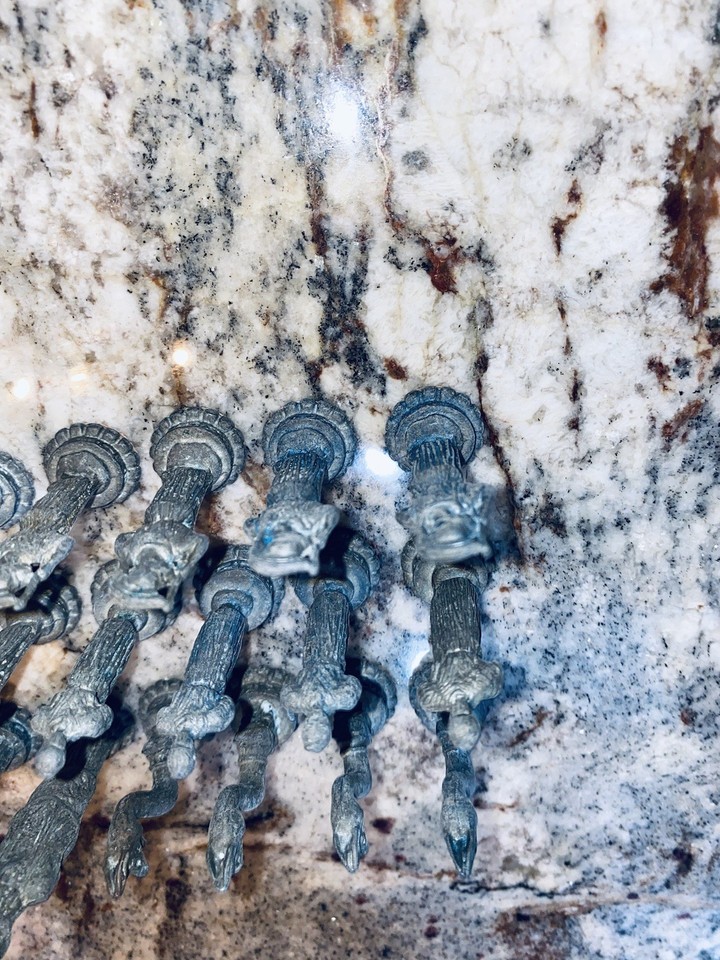 30 PC Small Metal Pieces Possibly Chess Set Random Pieces Aztec Or ...