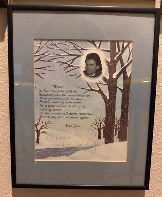 Davy Jones Monkees Autograph Poem | eBay