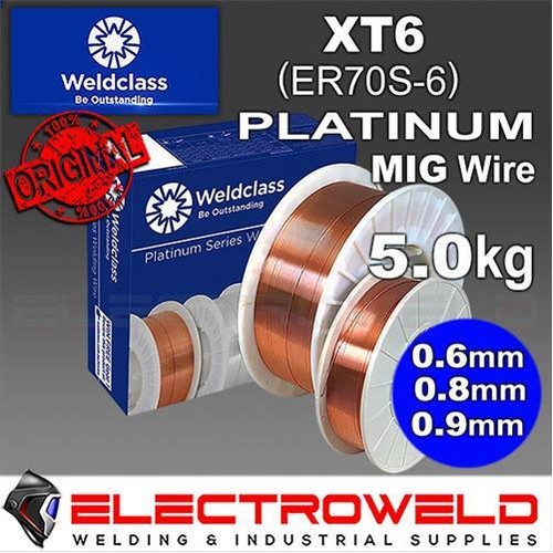 5kg WELDCLASS Platinum XT6 70S-6 Mig Steel Welding Wire .6 .8 .9mm S6 ...