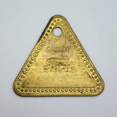 Vintage Unnumbered Ford Motor Co. Tool Chit Check Brass Tag Sandusky ...