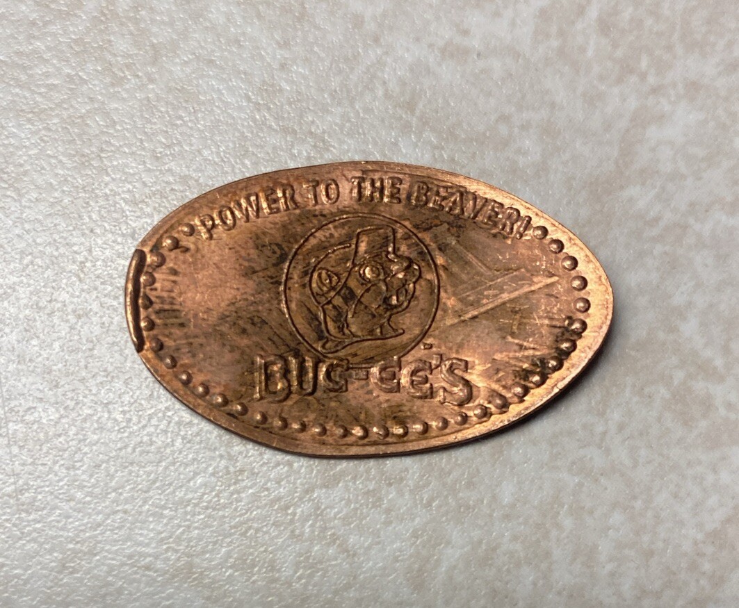 Elongated Penny Smashed Coin “Power To The Beaver Buc-ee’s” - Copper ...