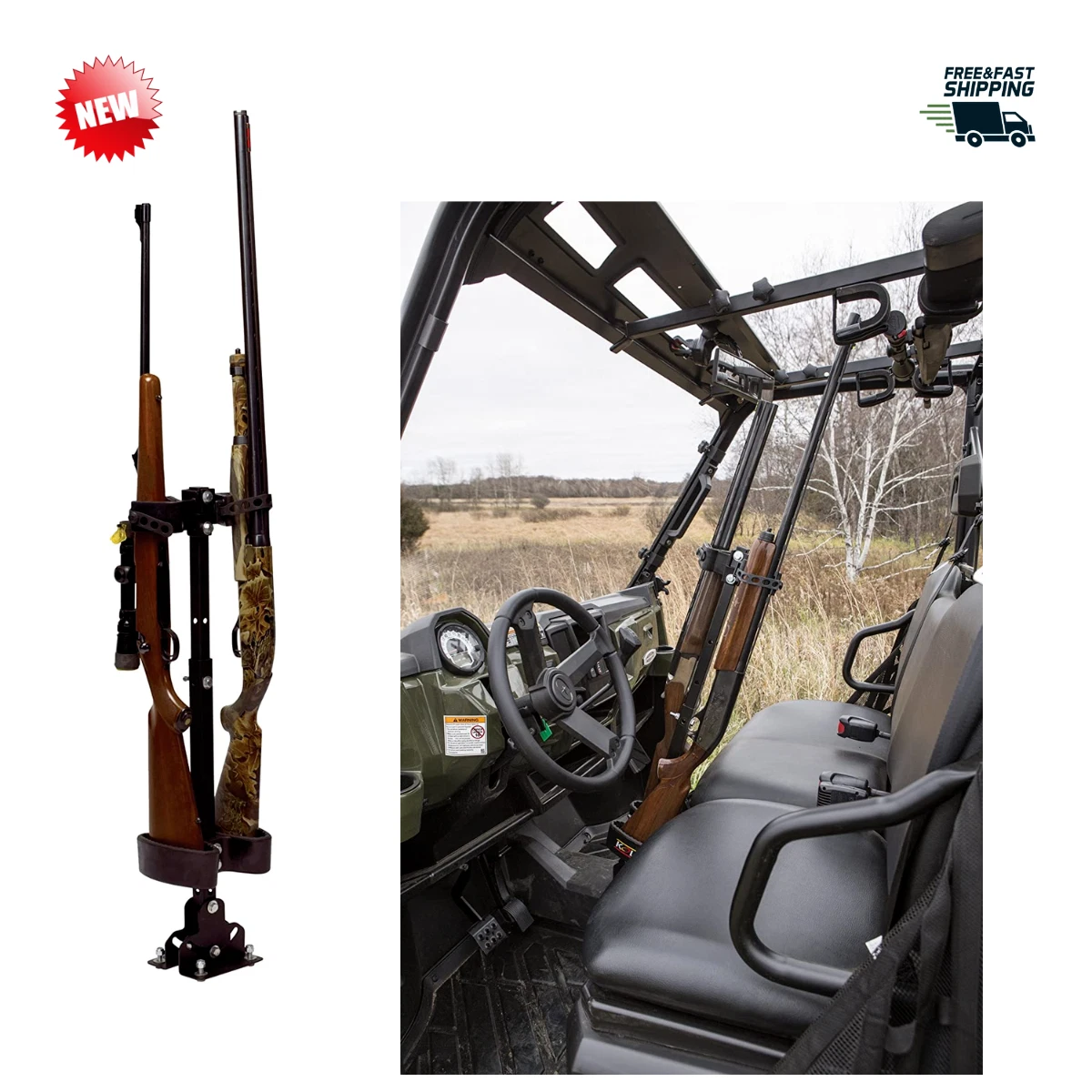 Floor Mount Gun Rack Utv