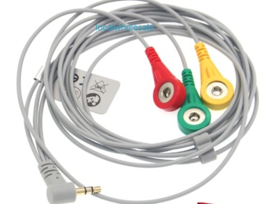 3Leads ECG Cable DC3.5 Headset Plug Lab Ecg | eBay