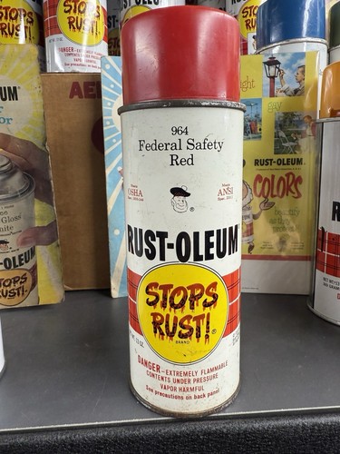 1972 Federal Safety Red Rustoleum Name Can Vintage Spray Paint (Can ...