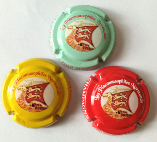 lot de 3 capsules de champagne MARC José ref 44a +44c + 44c Les Placos ...