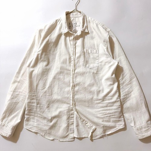 24 Made Frank Eileen And Luke Wcd Stone Washed White Denim Shirt In ...