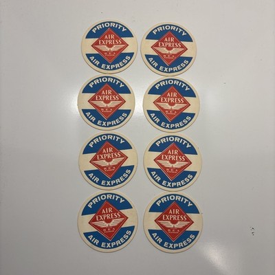 8-Vtg. Railway REA Express Agency Priority Air Express Coaster **First ...