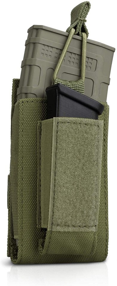 Tactical Single Magazine Pouch Open Top MOLLE Magazine Holder for 5.56 ...