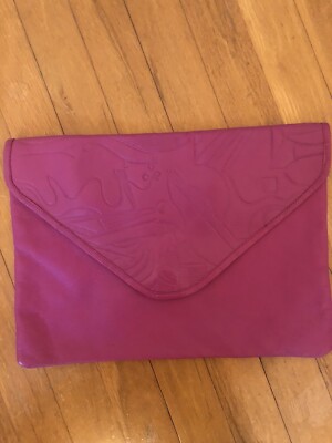 Vintage Barganza Fuchsia Large Leather Envelope Clutch 80s | eBay