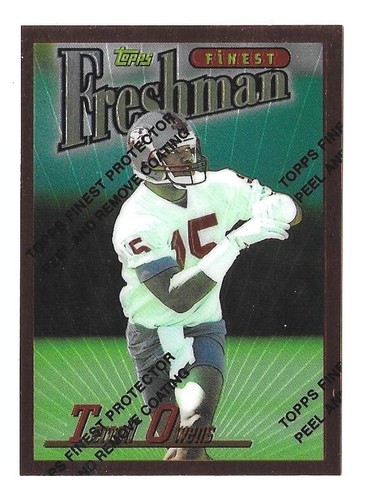 1996 TERRELL OWENS ROOKIE CARD TOPPS FINEST FRESHMAN #338 HALL OF FAMER ...
