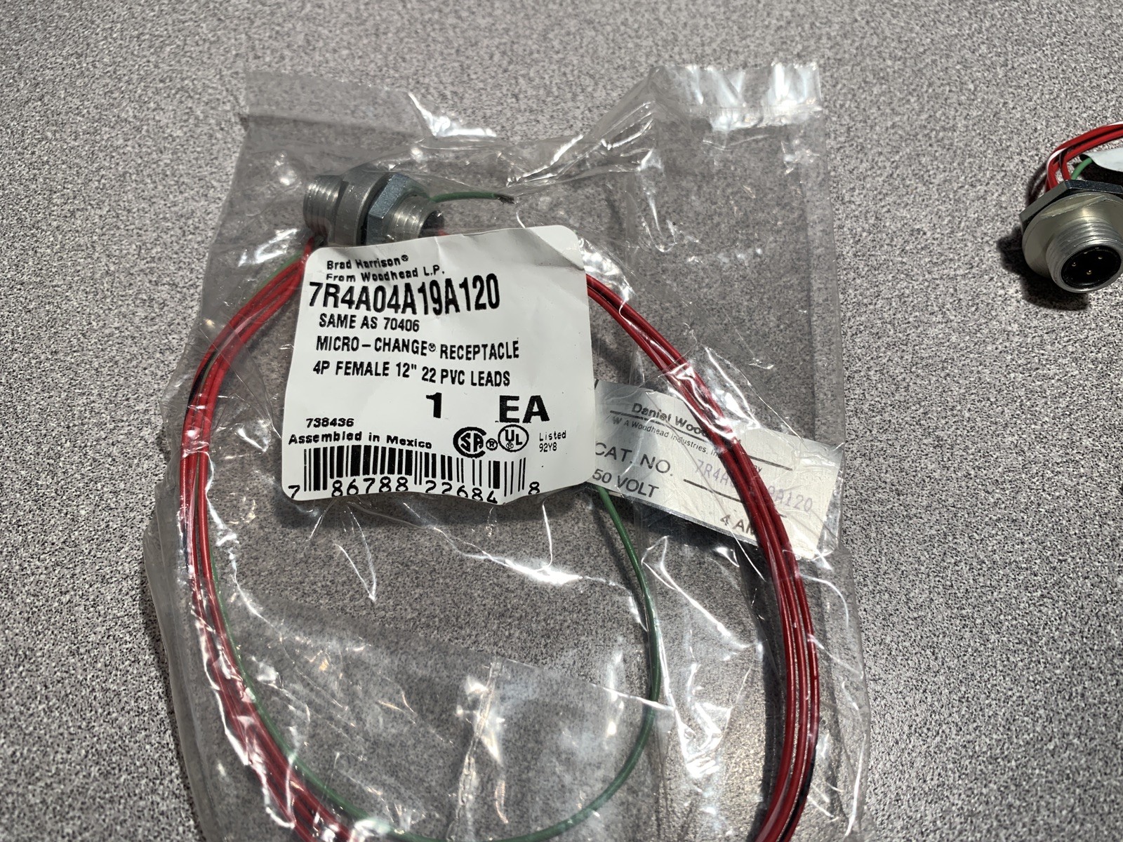 Brad Harrison Woodhead 70406 4P FEMALE MICRO RECEPTACLE CONNECTOR ...