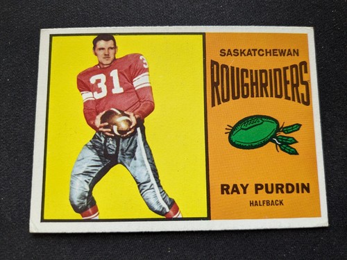 1964 Topps CFL Football Card # 60 Ray Purdin - Saskatchewan Roughriders ...