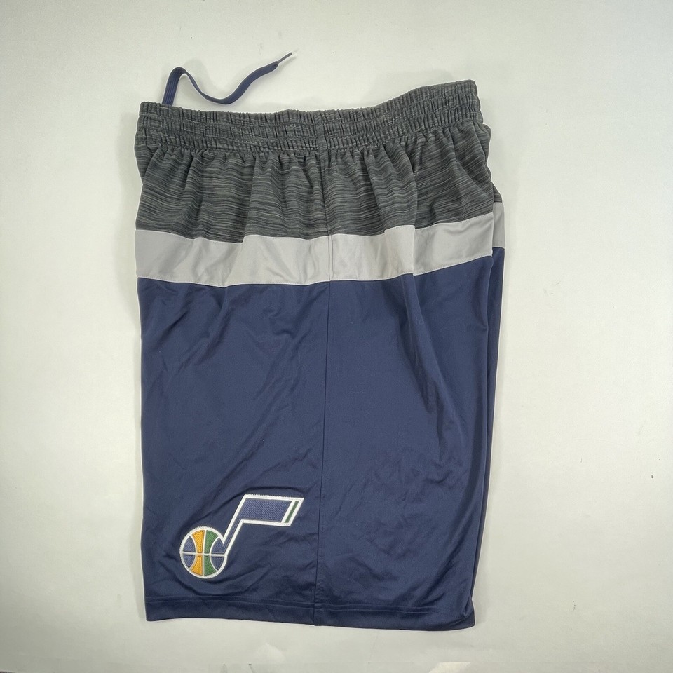 Adidas Utah Jazz Shorts Mens XL Gray/Blue Color Block NBA Basketball | eBay
