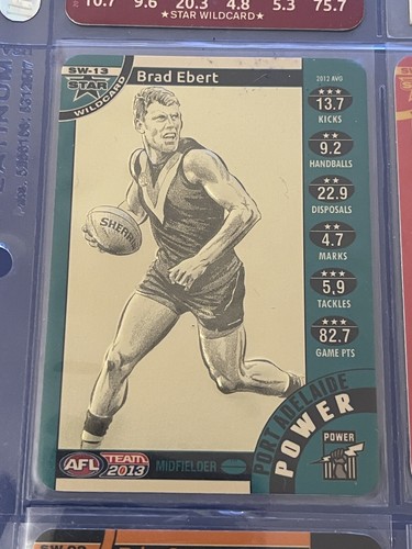 2013 AFL Teamcoach Star Wildcard SW-13 Brad Ebert Port Adelaide Power AFL Card | eBay