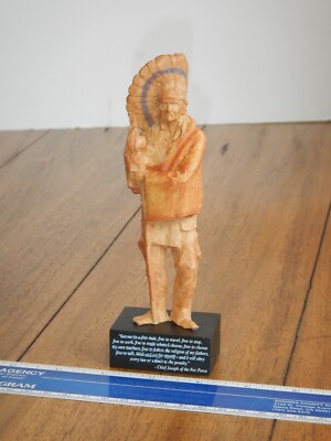 J. GIUFFRE NATIVE AMERICAN INDIAN STATUE - CHIEF JOSEPH OF THE NEZ ...