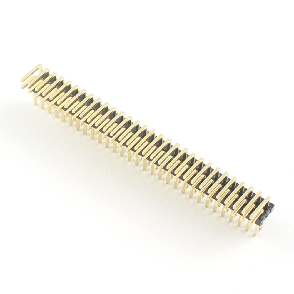 10Pcs Gold Plated 1.27mm Pitch 2x30 60 Pin Male Double Right Angle ...