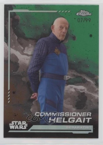 2024 Chrome Star Wars Kashyyyk Green Refractor /99 Commissioner Helgait ...