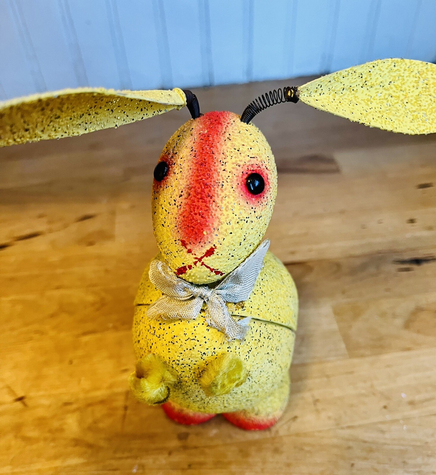 Antique Vintage Paper Mache Candy Container Easter Bunny Floppy Germany ...