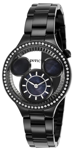 Invicta Disney Luxe Women's 35mm Limited Edition Black MOP Mickey Watch ...