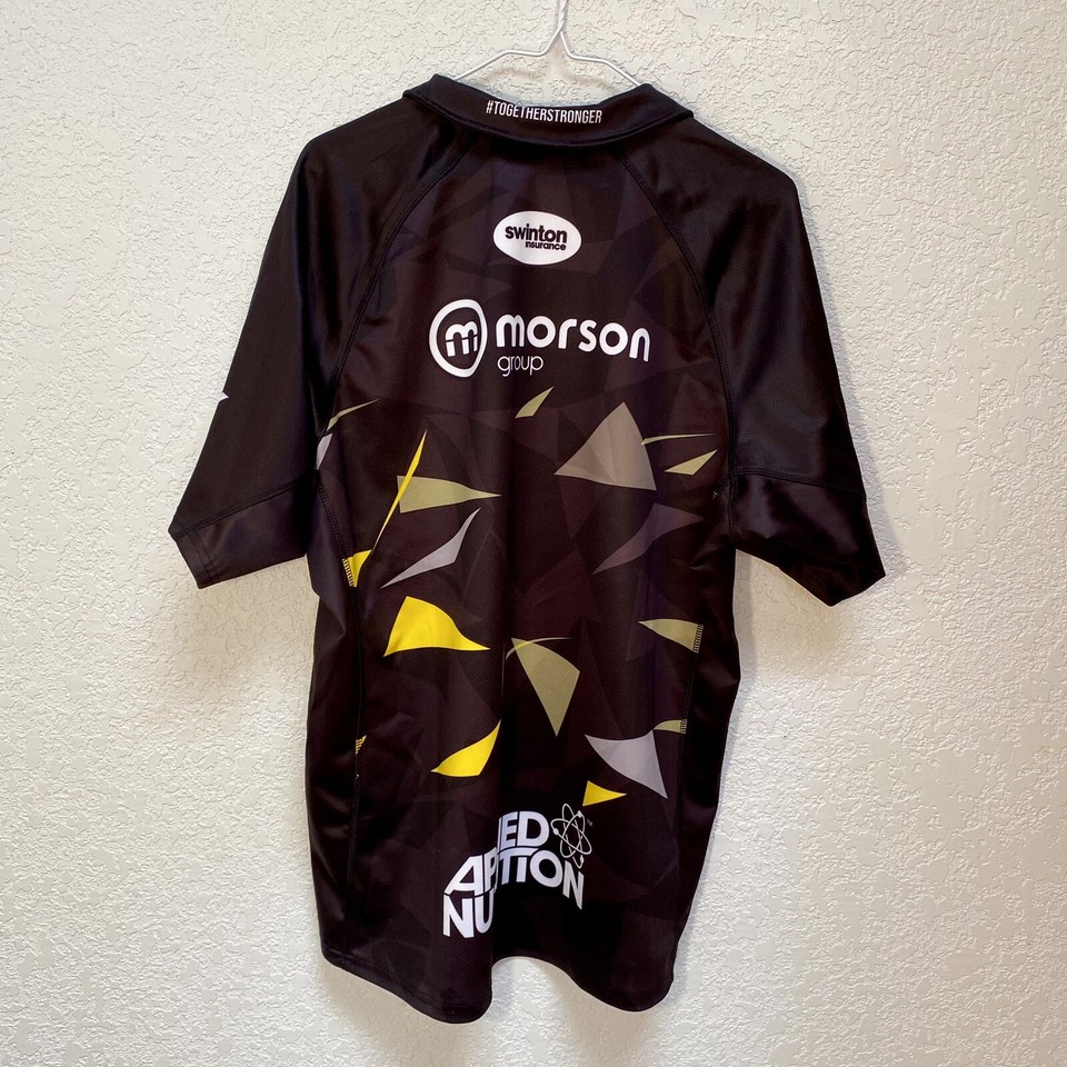 Salford Red Devils Jersey Mens XL Black 2022 Away Rugby Shirt Barton ...