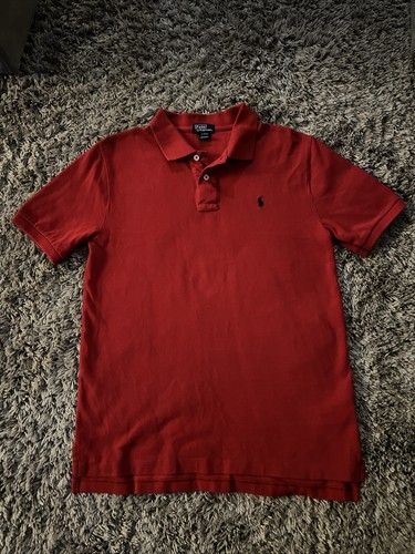 POLO by RALPH LAUREN Boys Red Polo Shirt Logo 100% Cotton boy's size XL ...
