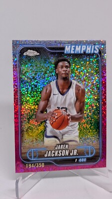 2024-25 Topps Chrome Basketball Jaren Jackson Jr #173 Magenta Speckle ...