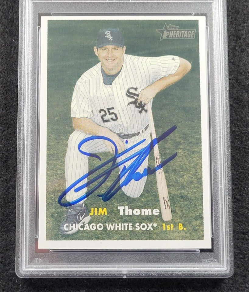 JIM THOME Signed Topps Heritage Baseball Card-CHICAGO WHITE SOX-PSA | eBay