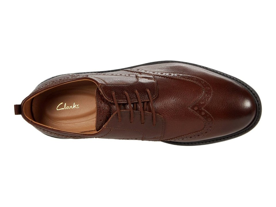 Men's Shoes Clarks CHANTRY WING Casual Lace Up Oxfords 60108 DARK TAN ...