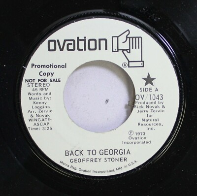 Soul Promo Nm! 45 Geoffrey Stoner - Back To Georgia / Back To Georgia ...